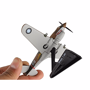 Daron Worldwide Trading P-40 Warhawk Hell's Angels 1:90 Vehicle, Brown , Black