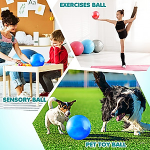 Abeillo 8.5 Inch Marbleized Bouncing Balls for Kids, 2 Pieces Cloud Bouncy Balls Inflatable Rubber Playground Ball Bouncy Play Balls for Kids Adults Pet Outdoor School Water Fun