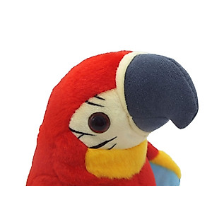 Talking Parrot Plush Toy, Repeat What You Say Funny Kids Stuffed Toys, Birthday Gift Kids Early Learning Animal Toy Electronic toy