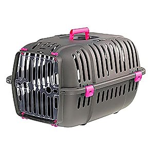 Ferplast Jet Pet Carrier: Value Dog Carrier Suitable for Toy Dog Breeds & Small Cats, Assembled Dimensions: 12.6L x 18.5W x 11.42H inches, Fuchsia