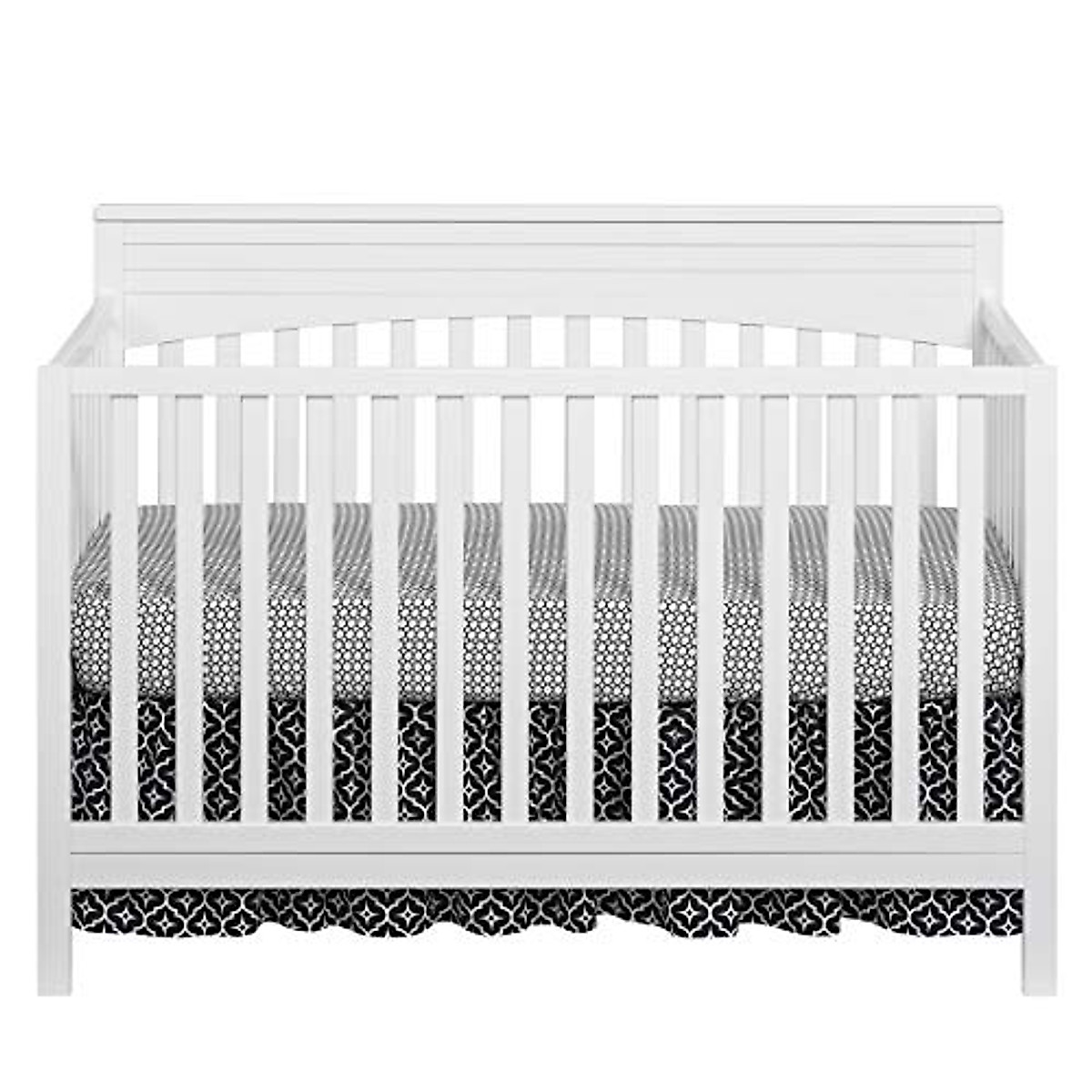 Oxford Baby Harper 4-in-1 Convertible Crib, Snow White, GreenGuard Gold Certified