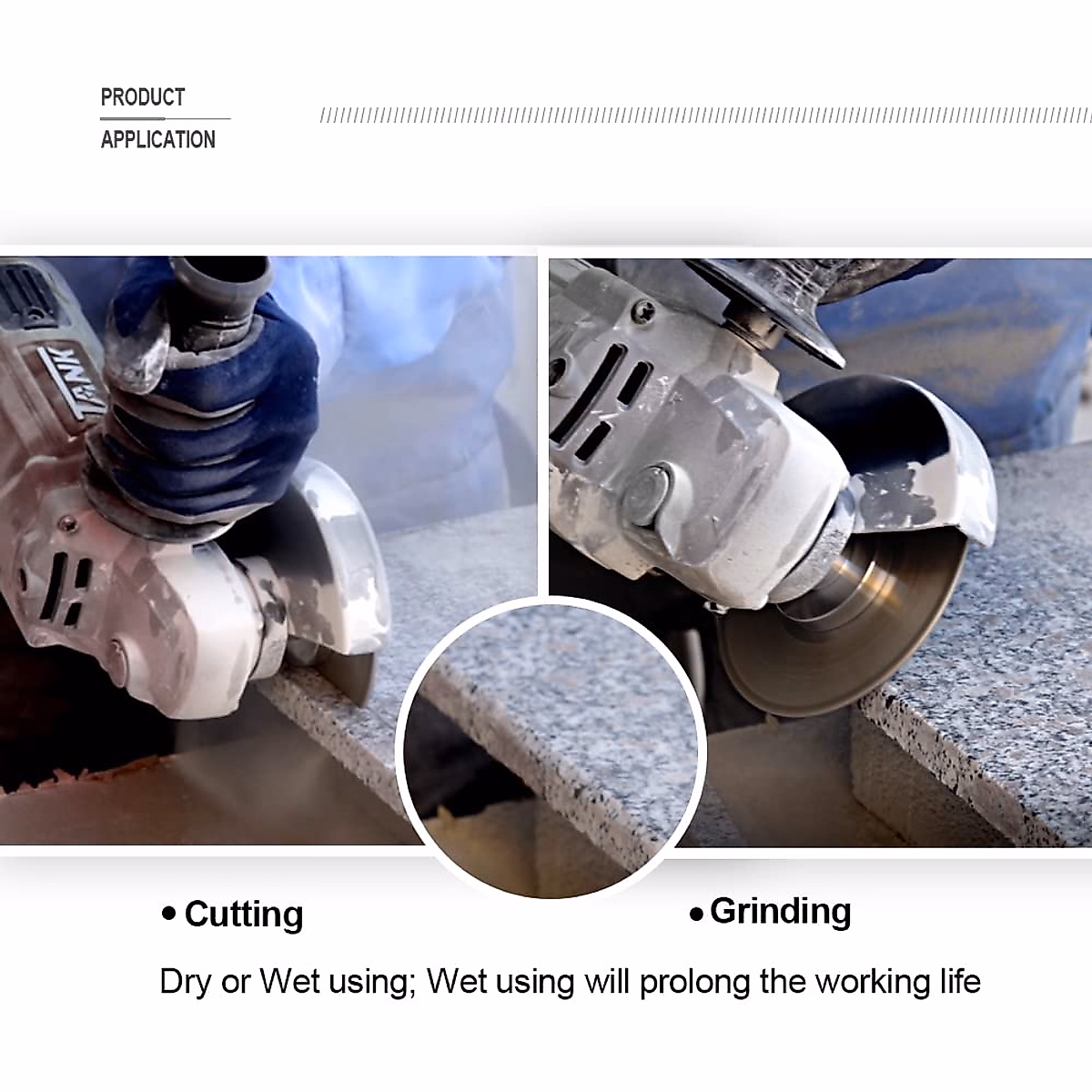 SHDIATOOL 4-1/2 Inch Diamond Grinding Disc for Granite Marble Single Side Coated Diamond Cutting Wheel with 5/8-Inch-11 Arbor