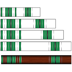 White Water Archery Non-Laminated Clear Transparent Green Crests Traditional 13 Arrow Wraps 15 Pc Pack Choose Length Width (5, 1.4)