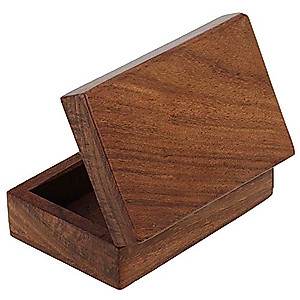 S.B.ARTS Premium Wooden Mini Jewellery Box Plain -Trinket Box for Ladies-Jewellery Storage Case-Antique Look-Traditionally Handcrafted-Home Decor Accessories-Ideal Gift for Women, Girls.
