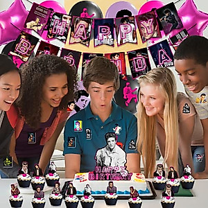 Rock Party Decorations Rock Singer Birthday Party Supplies Includes Banner, Cake Topper, Cupcake Toppers, Balloons, Rock Themed Party for Boys and Girls
