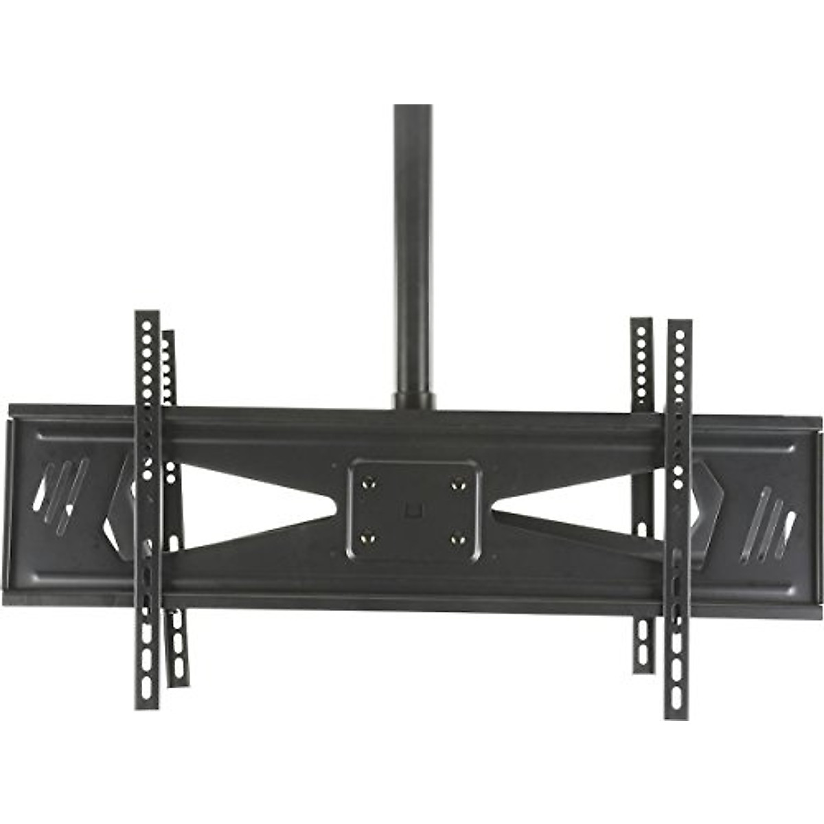 Displays 2go Dual Sided Ceiling TV Mount for 37" to 70" Flat Screen Monitors, Height Adjustable, Steel (Black)
