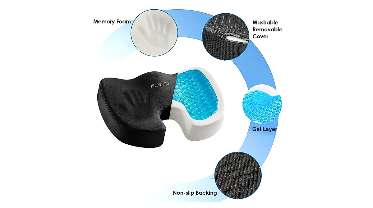 BLCOMFORT Seat Cushion - Sciatica & Lumbar Support