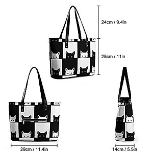 Womens Handbag Cat Leather Tote Bag Top Handle Satchel Bags For Lady