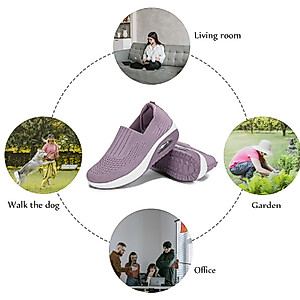 Touchmosees Women Platform Nurse Sneakers Air Cushion Orthopedic Diabetic Walking Wedge Sneaker Toning Rocker Shoes 2266 Pink 41