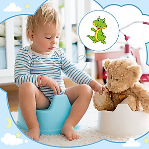 Geyee 24 Pcs Potty Training Stickers Potty Stickers Reusable Potty Training Reveal Stickers Potty Training Seat Stickers Color Changing Sticker Toilet Targets(Animal)