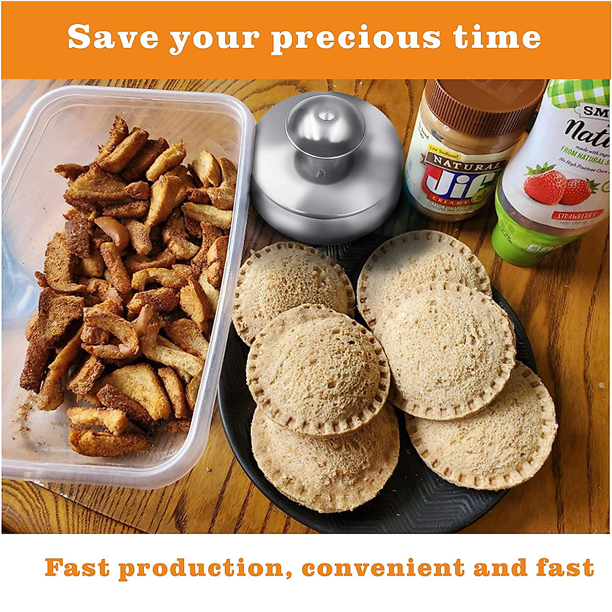 REMFLY, 3-1/2 Inch DIY Stainless Steel Round Cutter for Kids, Sealer and Decruster for Making Sandwiches, Hamburgers, Pie and More, 5.12 x 3.19 x 1.3 inches