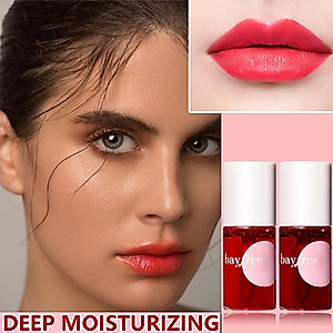 2 Colors Lip Tint Stain Set,Mini Velvet Lip Tint Watery Lip Stain Long Lasting Waterproof Moisturizing Lip & Cheek Tint,Hydrating,Natural Glossy Liquid Lipstick Lip Gloss Kits for Women