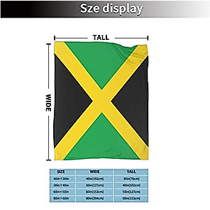 Jamaica Flag Jamaican Blanket Flannel Throw Blanket for Couch,Super Soft Cozy Warm Blanket Lightweight Throws for Bed Living Room, Gifts for Women Birthday Christmas 60"x50"