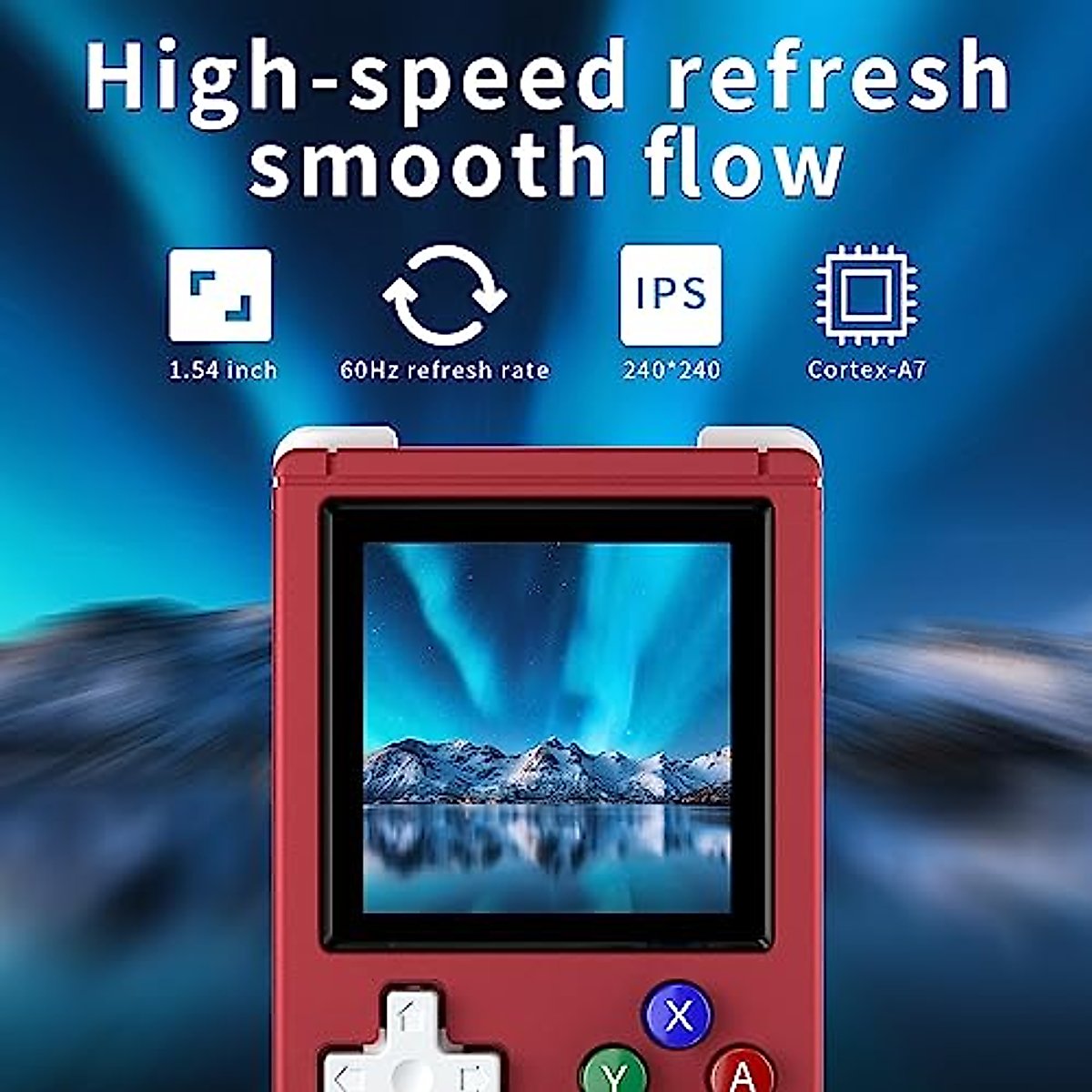 RG Nano Handheld Game Console 1.54 Inch IPS Screen Linux System Retro Video Games Consoles Portable Pocket Video Player 5000+ Games 64G (Magenta)