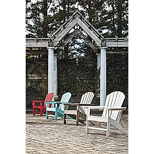 Signature Design by Ashley Sundown Treasure Outdoor Patio HDPE Weather Resistant Adirondack Chair, Blue