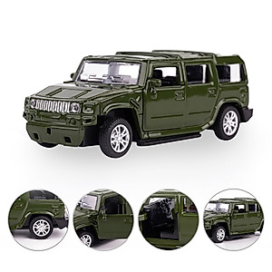 KIDAMI Die Cast Metal Toy Cars Set of 5, Openable Doors Pull Back Car Gift Pack for Kids (Private car)