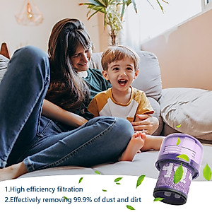 4-PACK Filter Replacements for Dyson V12 Detect Slim Cordless Vacuum and V12 Slim Vacuums - Comparable to Part 971517-01 (Excludes SV12 & V15 Vacuum Models)