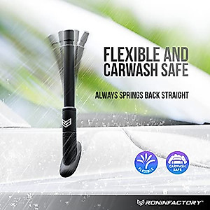 RONIN FACTORY - Chevy Silverado & GMC Sierra Denali Short Antenna 5" Fits All Chevy & GMC Model Years - Anti-Theft - Replacement Antenna Carwash Safe - Flexible Silicone