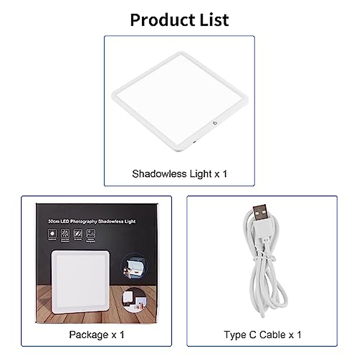 Selens Shadowless Bottom Light Panel for Light Box Photo Studio,11.5" x 11.5"/ 29 x 29cm LED Photography Light for Jewelry Cosmetic Crafts Small Products
