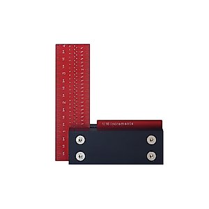 Singring Small Precision Square Ruler Woodworking Aluminum Square 90 Degree Measuring Ruler for Marking Woodworking (4 inch)