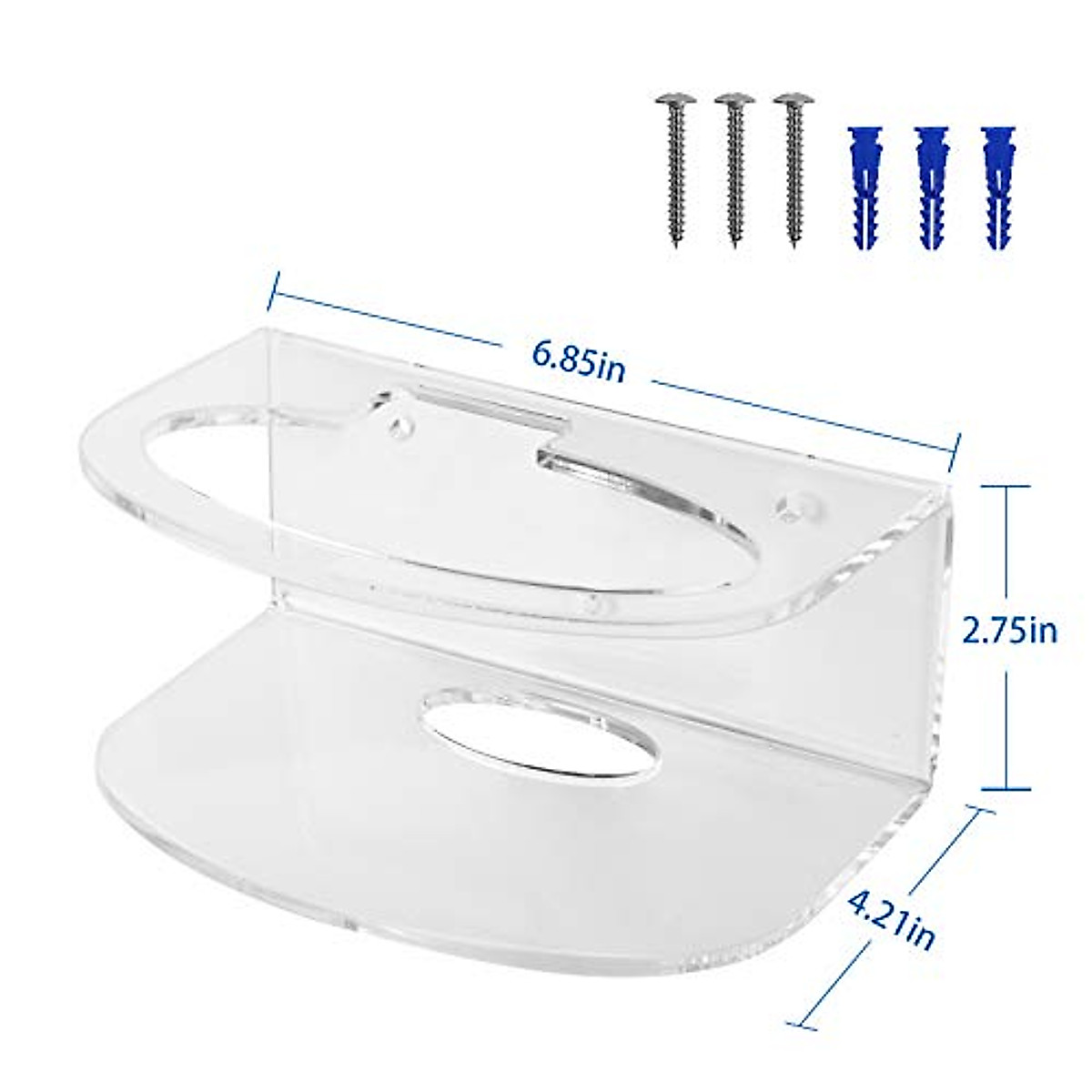 Acrylic Wall Mount Holder for NETGEAR Orbi Larger Whole Home Dual Band Mesh WiFi 6 System (RBK351)(RBK352)(RBK353)(AX1800) - Bracket Hanger Stand Holder for Orbi Larger WiFi 6 by TIUIHU (2-Pack)