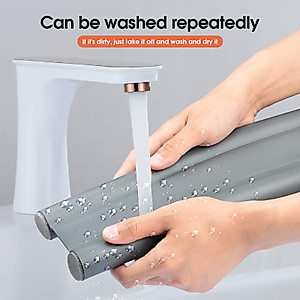 Door Bottom Sealing Strip Removable and Washable Under Door Draft Stopper Home Dorm Bedroom Sound Proof Noise Reduction Door EVA Draft Stopper Gray
