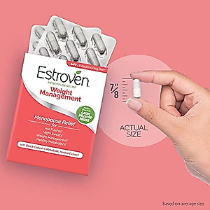 Estroven Weight Management for Menopause Relief - 30 Ct. - Clinically Proven Ingredients Help Manage Weight, Provide Night Sweats & Hot Flash Relief - Drug-Free & Gluten-Free Caplets