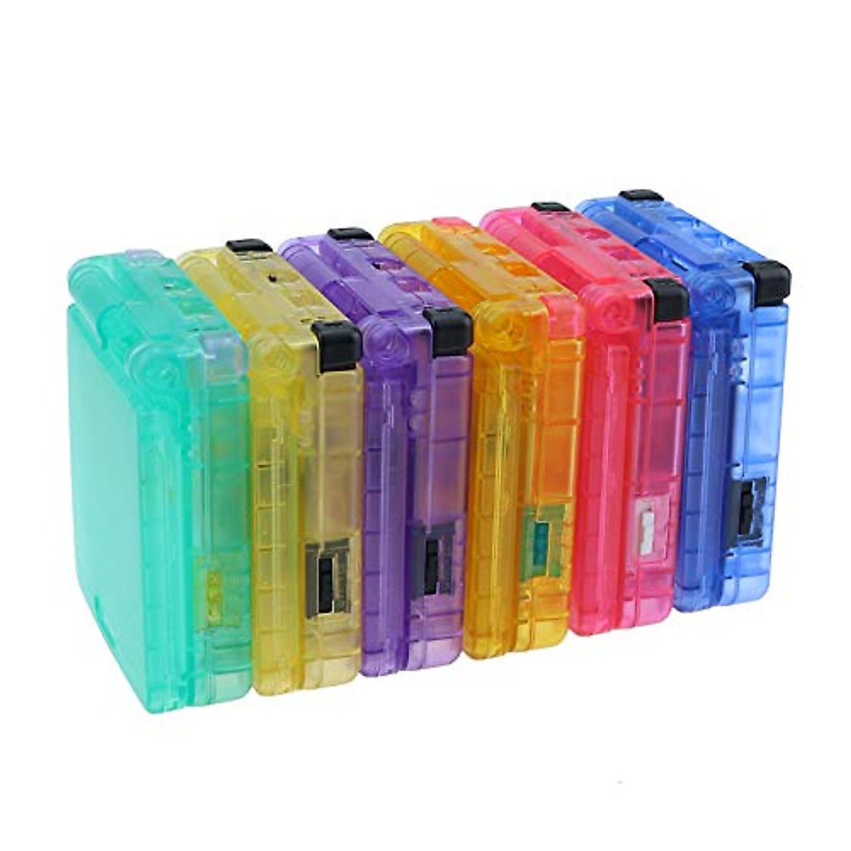 Full Housing Case Cover Housing Shell Replacement for Game boy Advance SP GBA SP Shell Case with Buttons Kit-Clear Purple