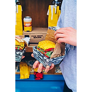 Rainbow Socks - Men Women Funny Food Truck Box - 3 Pairs - Burger Bier - Size US 5.5-9