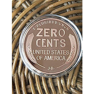 Joe Biden Zero Cents Novelty Penny Coin 40mm x 3mm MAGA