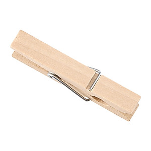 MANCHAP 400Pcs 1.77 x 0.27 Inch Wooden Small Clothes Pins, Wooden Clothespins, Tiny Wooden Clamp Clothes Pins Clip for Documents, Paper, Photos Fixing