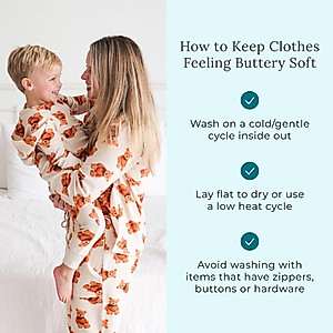 Posh Peanut Boys Pajamas - PJs for Kids Made of Soft Viscose from Bamboo, Long Sleeve Toddler PJs & Matching Boys Pajama Sets (12-18 Months) Sharks