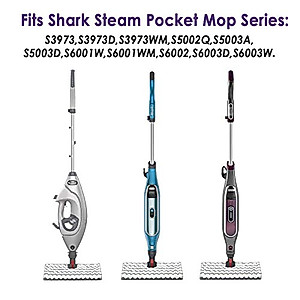 ConPus 2 Pack Replacement Steam Mop Pads for Shark Lift-Away Pro Steam Pocket Mop S3973 S3973D S3973WM & Genius Steam Pocket Mop S5002Q S5003A S5003D S6001W S6001WM S6002 S6002C S6003D S600W