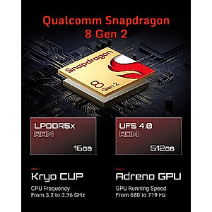 REDMAGIC 8S Pro Smartphone 5G, 120Hz Gaming Phone, 6.8" Full Screen, Under Display Camera, 6000mAh Android Phone, Snapdragon 8 Gen 2, 16+512GB, 65W Charger, Dual-Sim, US Unlocked Cell Phone Silver