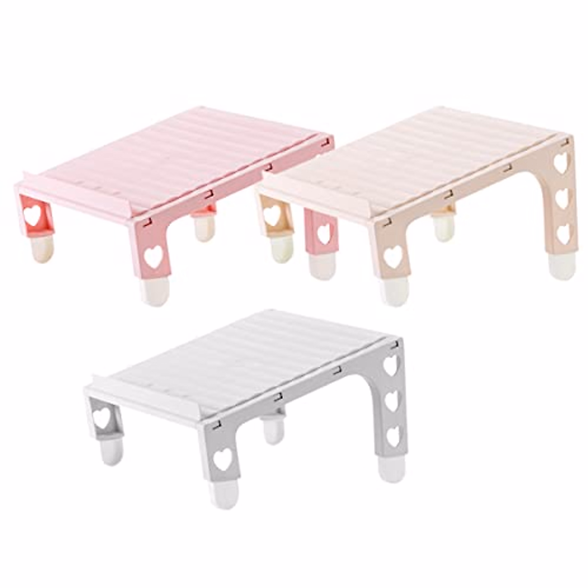 STOBAZA Heel Shoes Double-Layer Slots Bracket Home Footwear Adjustable Space Household Holder Stand Entryway Plastic Liftable Simple Kids Organizing Storage Sneakers Organizer High Saving