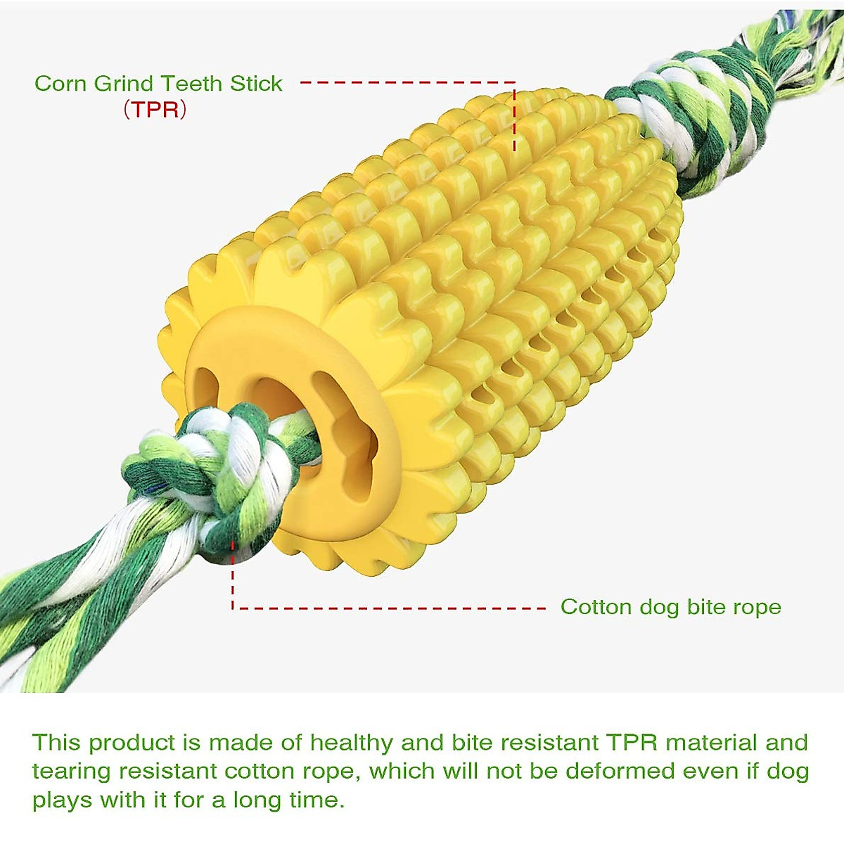 Furever Dog Chew Toys, Puppy Toothbrush Toys, Teething Cleaning Dental Rope Toys for Aggressive Chewers for Small Medium Large Dogs Breed