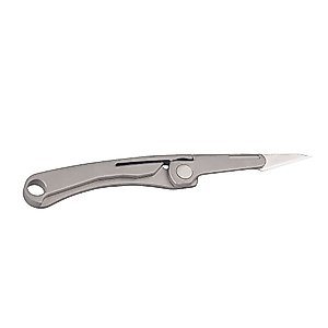 TUNYI Titanium Alloy Daily Mini Pocket Folding Utility Knife with 10 Replaceable Quick Change Blades, Ultra Compact and Lightweight