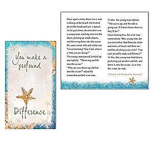 Smiling Wisdom - Bulk 30 Sets - Starfish Story You Make a Difference - Employee Appreciation Mini Greeting Card and Keepsake Gift Sets - 90 Pieces (Starfish - Kraft Envelopes)