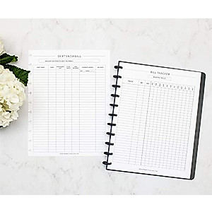 BetterNote Finance Plan Refill for Discbound Notebooks, Bill, Account, Expense, Budget, Fits Levenger Circa, The Happy Planner, Arc Systems, TUL, Talia, 1 Year Supply (11-Disc, 8.5"x11")