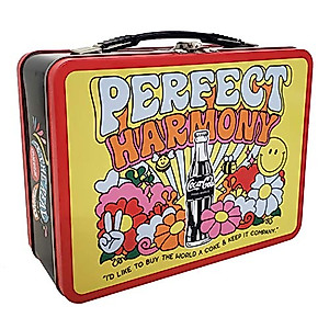 The Tin Box Company 1971 Retro Coca Cola XL Tin Lunch Box, red and yellow (664707)