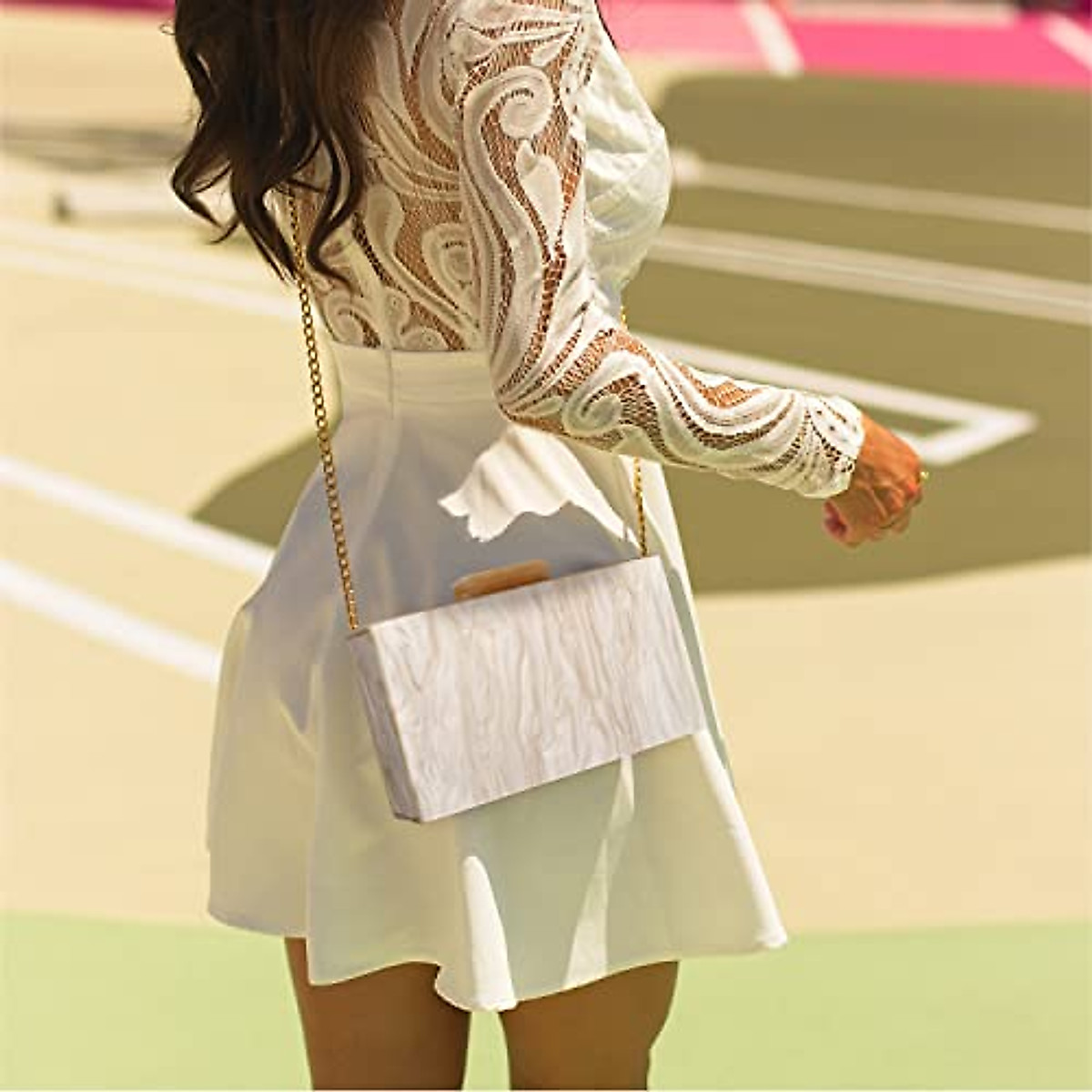 Clutch Purse for Women Elegant Evening Bag Marble Nude Clutch Evening Clutches for Wedding and Party Cocktail Box Clutch Crossbody(Nude)