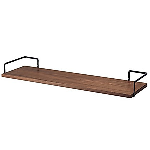 YAMAZAKI home Tower Wall-Mounted Wood Shelf Black