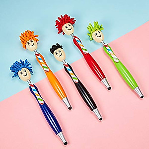 Outus Mop Head Pen Screen Cleaner Stylus Pens 3-in-1 Stylus Pen Duster for Kids and Adults (10 Pieces)