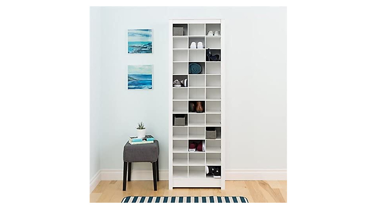Prepac 36 Pair Shoe Storage Cabinet - Space-Saving Design