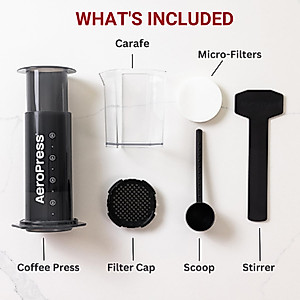 Aeropress XL Coffee Press – 3 in 1 brew method combines French Press, Pourover, Espresso. Full bodied, smooth coffee without grit or bitterness. Small portable coffee maker for camping & travel