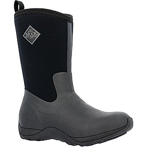 Muck Boot Muck Arctic Weekend Mid-Height Rubber Womens Winter Boots, Black, 10