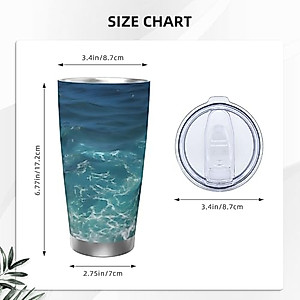 WXZYFP Car cup (single silver rim), can use a straw or drink directly, easy to use.The Deep Ocean
