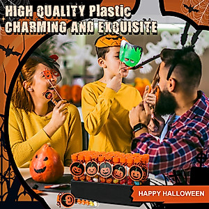 Photect 50 Set Halloween Test Tubes 100 x 16 mm Clear Plastic Tubes with Caps 10 ML Candy Tubes for Candy Storage, Scientific Experiments, Halloween Party Favors