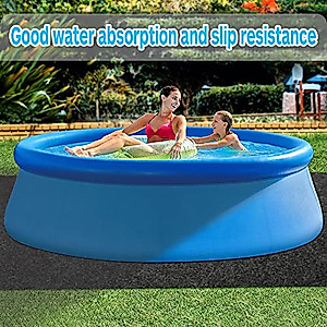 74" X 72" Hot Tub Mat with 96" Dia Hot Tub Cover-10pcs Stainless Steel Clips Outdoor Indoor Spa Hot Tub Protective Floor Mat, Water-Absorbent Anti-Slip Mat for Inflatable Hot Tub Outdoor Spa