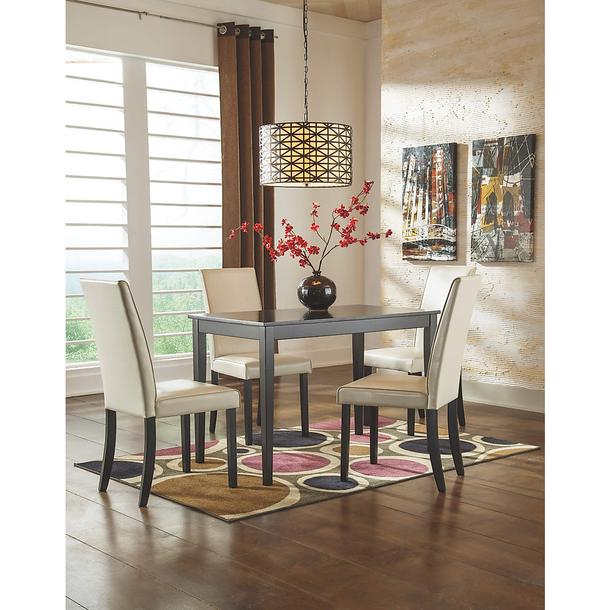 Signature Design by Ashley Kimonte Parsons 19" Dining Room Chair, Set of 2, Ivory